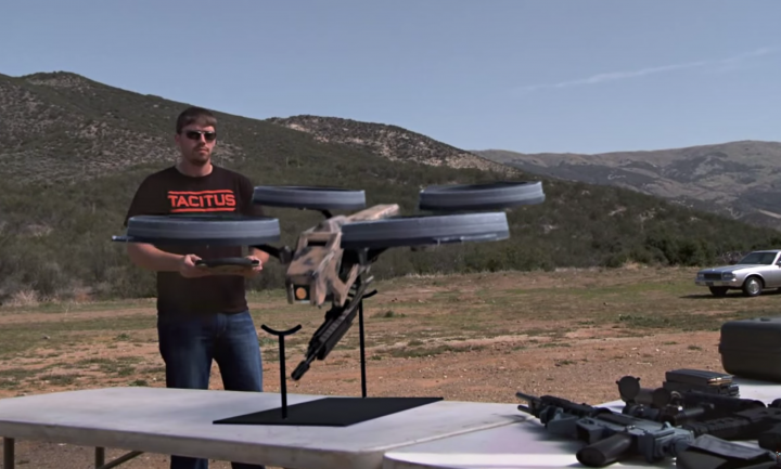 A crazy Drone with machine gun mounted on it | WAC Magazine